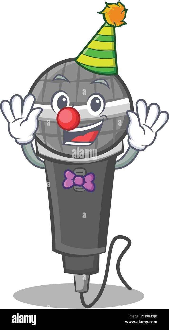 Clown microphone cartoon character design Stock Vector Image & Art - Alamy