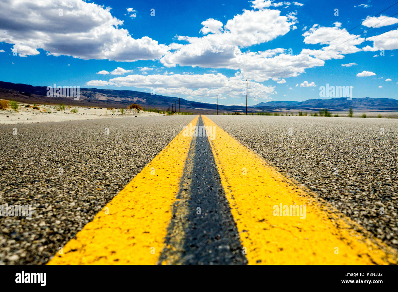 Freedom runs along the highway in USA Stock Photo - Alamy
