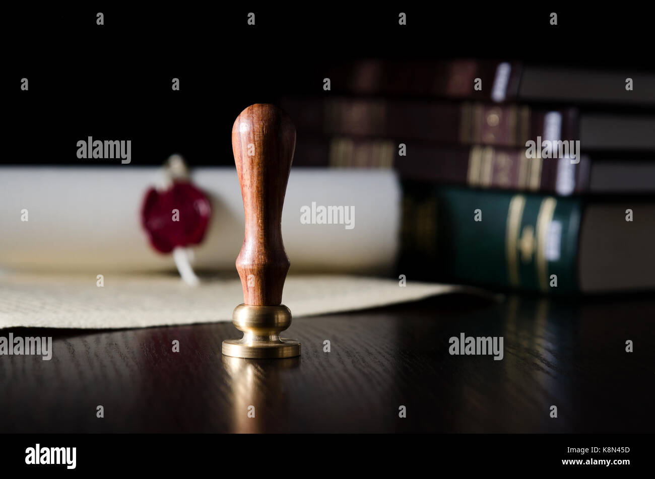 Notary public, attorney. Law concept with stamp in courtroom. law judge ...