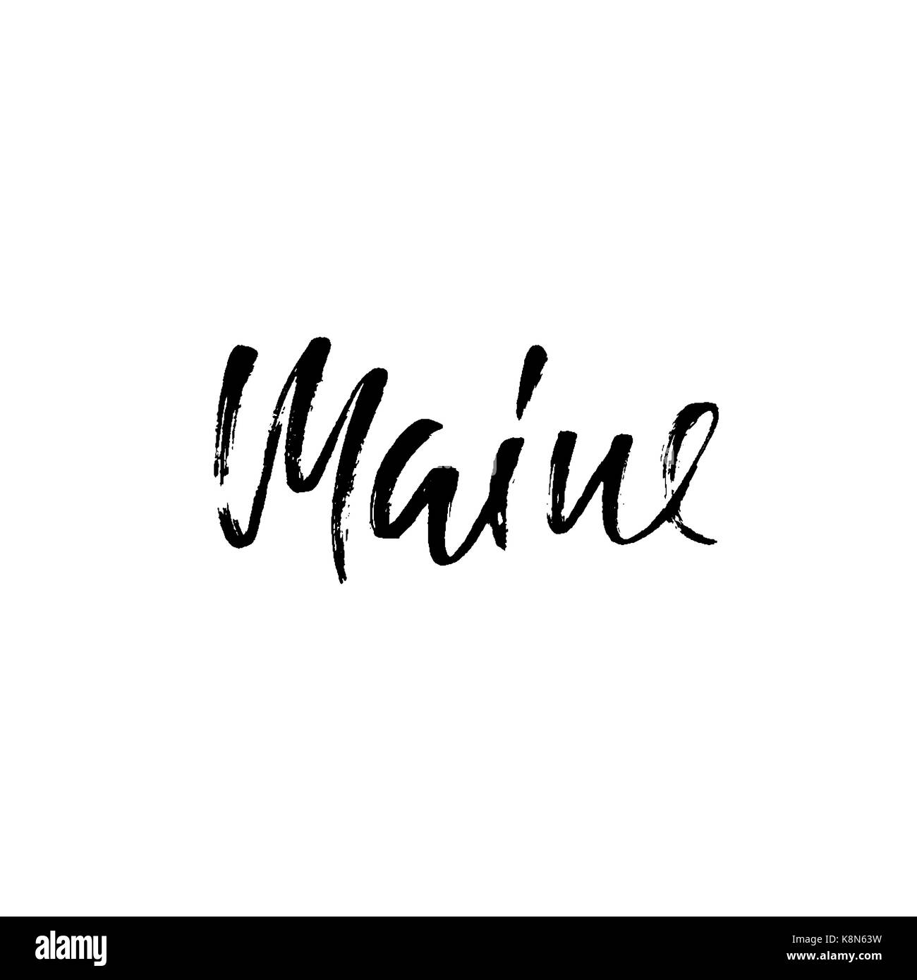 State maine lettering design Cut Out Stock Images & Pictures - Alamy