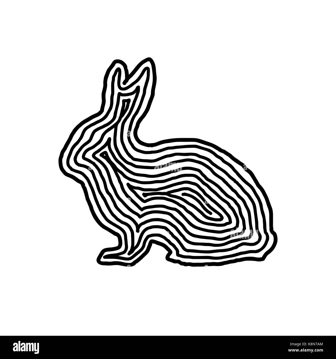 Rabbit illustration hi-res stock photography and images - Alamy