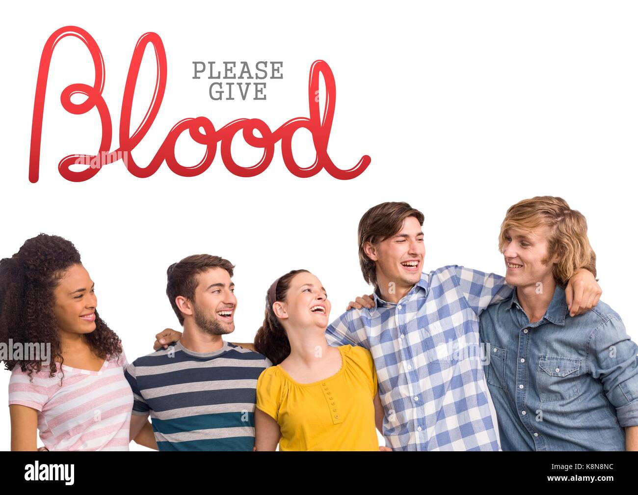 Digital composite of Group of people and blood donation concept Stock ...