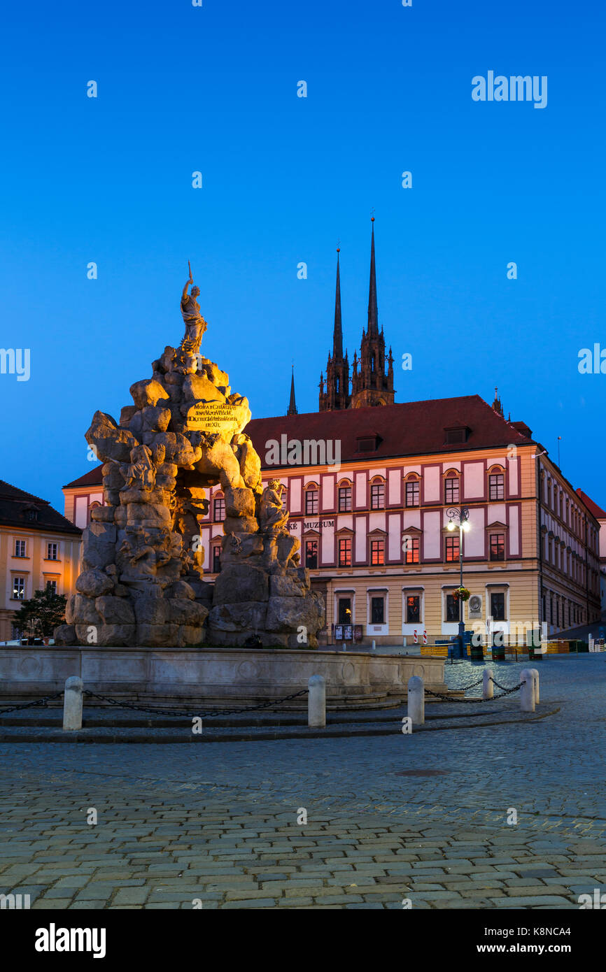 Cabbage Market square in the old town of Brno in Czech Republic Stock ...