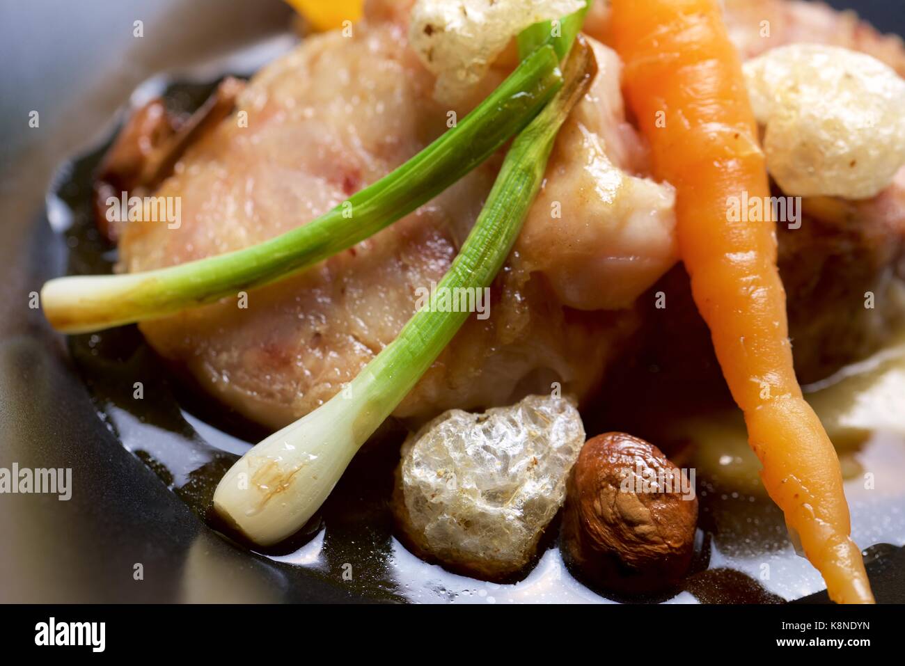 Trotters lamb with vegetables Stock Photo - Alamy