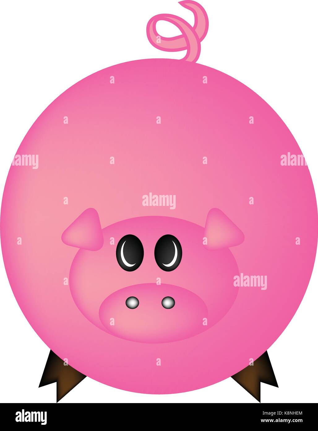 Cartoon pig vector symbol icon design. Cute animal illustration ...
