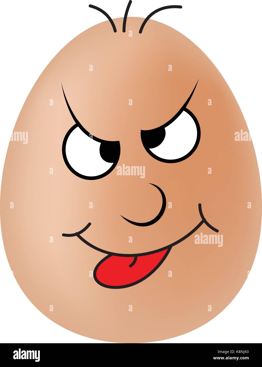 Crazy Easter egg with tongue vector symbol , icon design. Spring ...