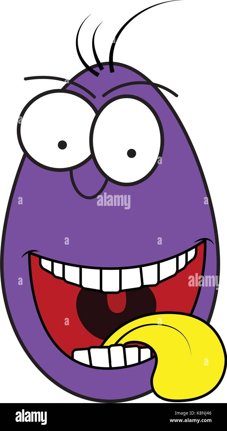 Crazy Easter egg with tongue vector symbol , icon design. Spring ...