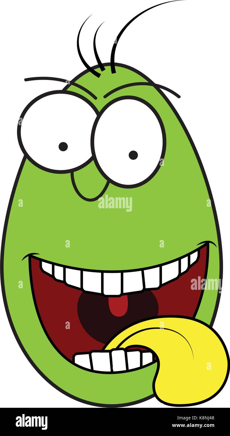 Crazy Easter egg with tongue vector symbol , icon design. Spring ...