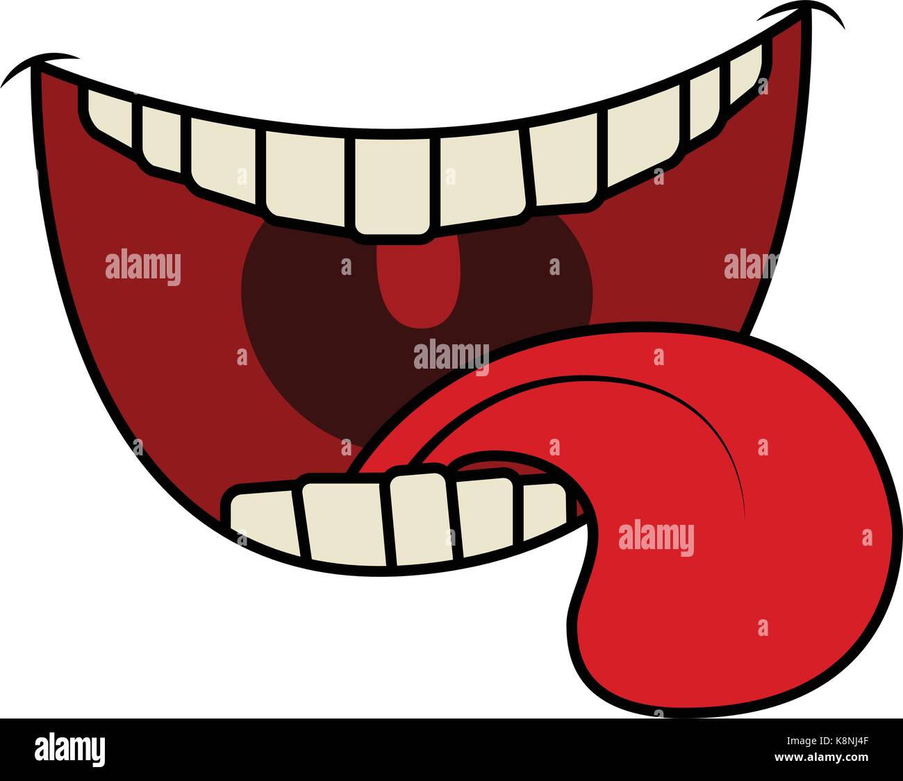 Tongue illustration Cut Out Stock Images & Pictures - Alamy