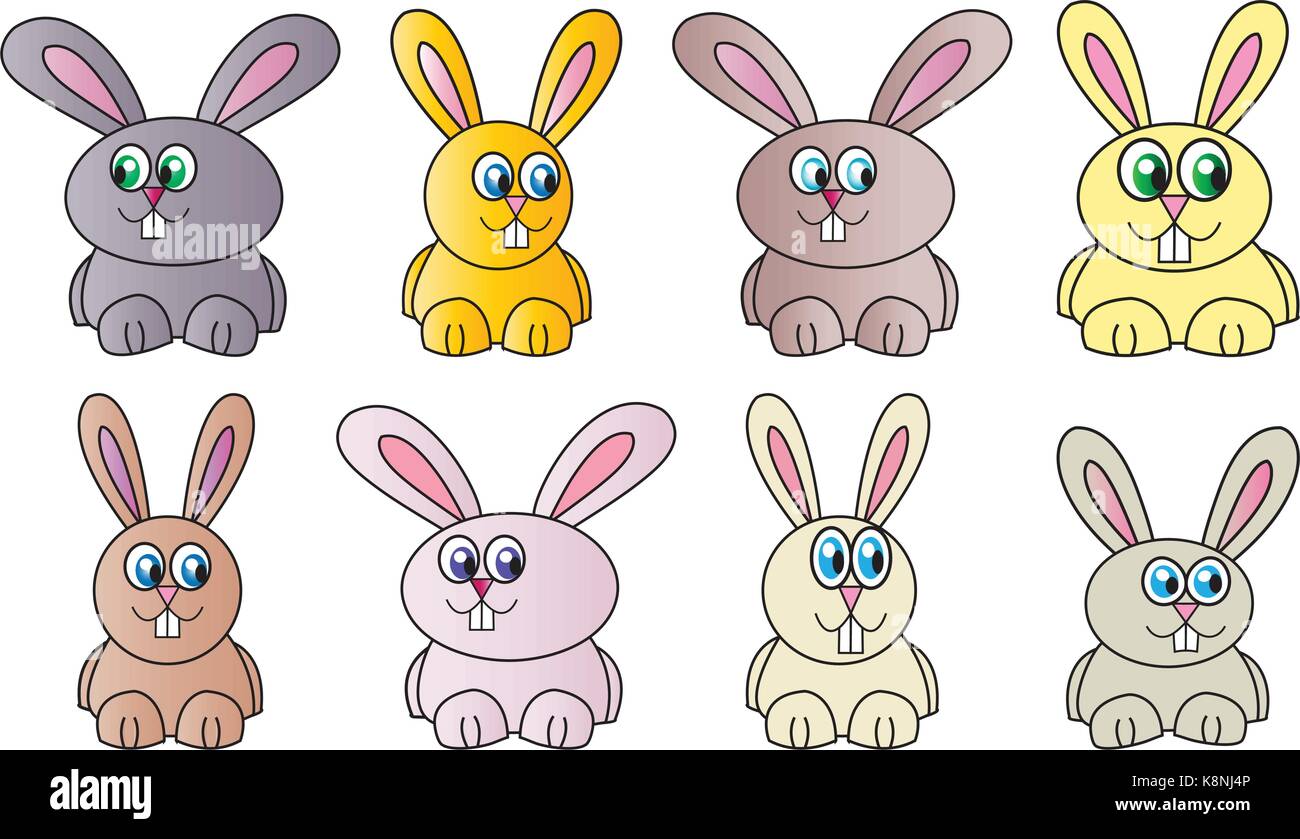 Funny Easter bunny vector symbol , icon design. Spring illustration ...