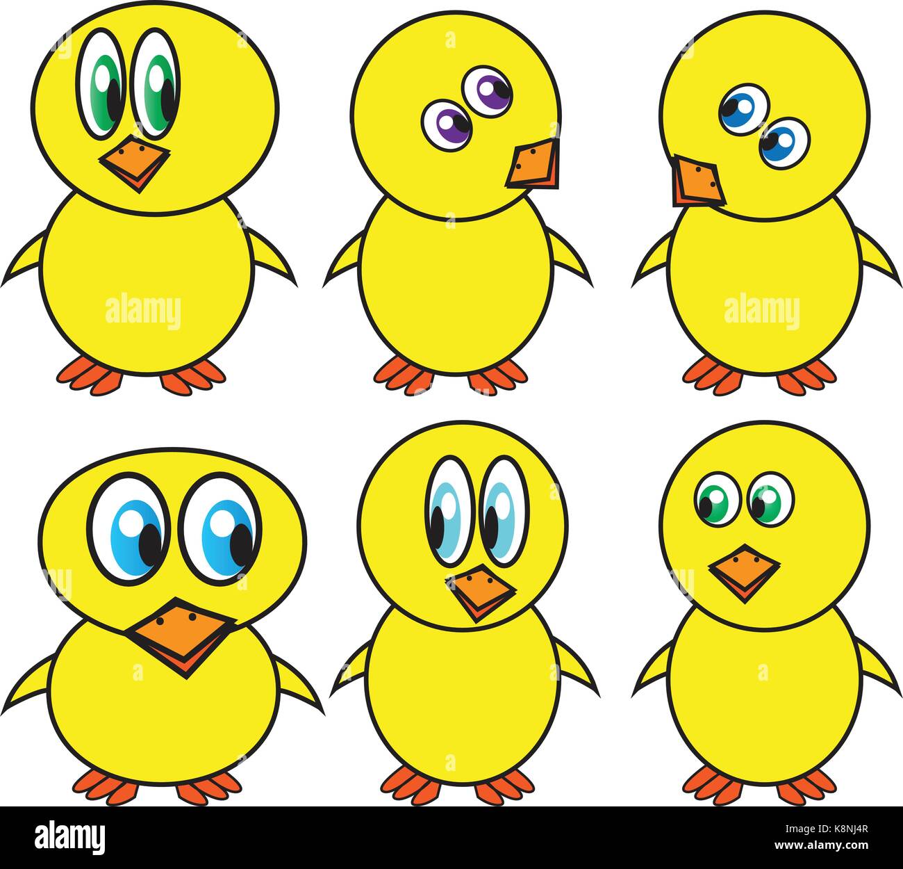 Funny Easter chicken vector symbol , icon design. Spring illustration ...