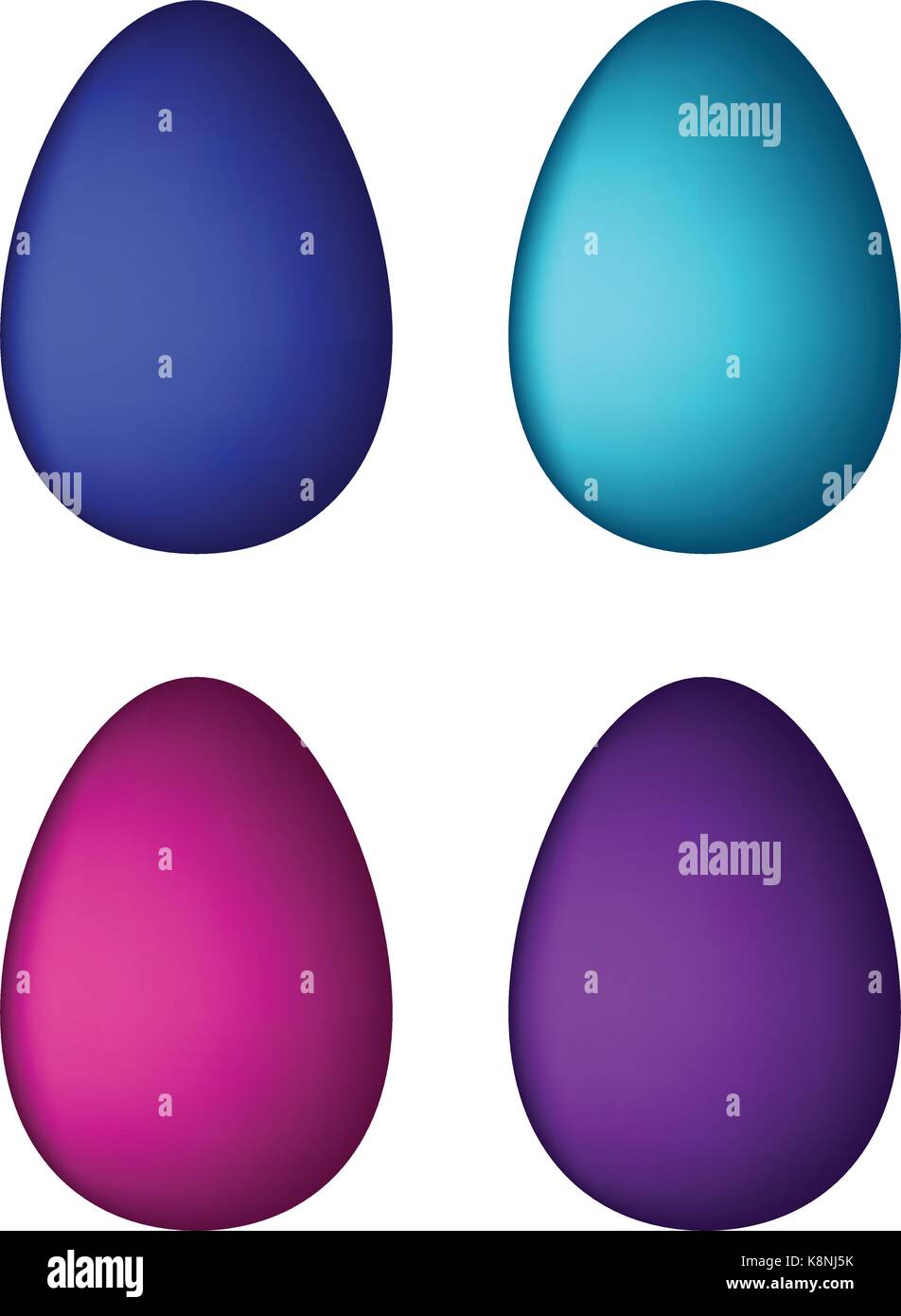 Easter egg set vector symbol , icon design. Spring illustration ...