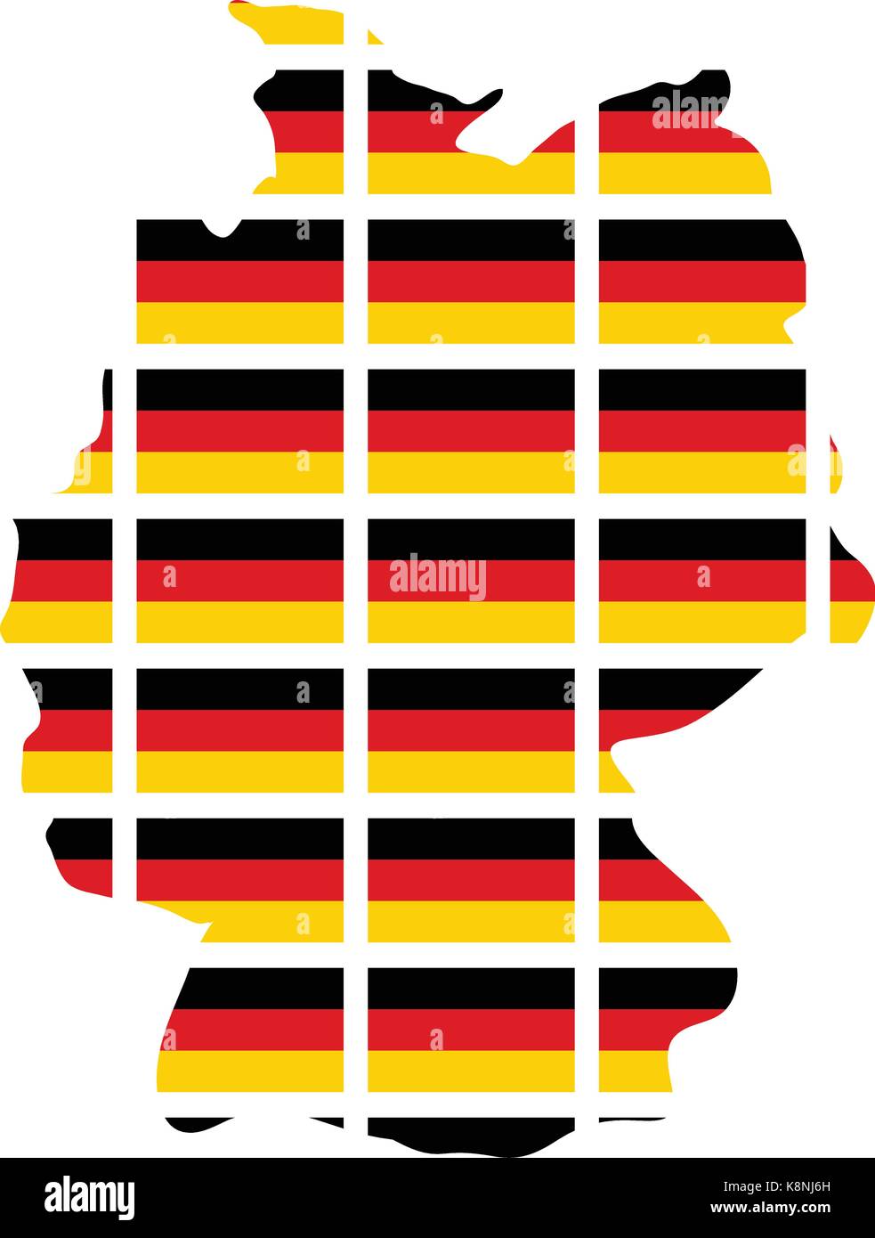 Germany map flag vector symbol icon design. German flag color ...