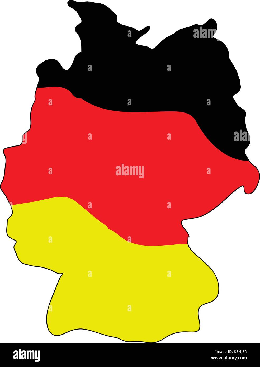 Germany map vector symbol icon design. german flag colors illustration ...