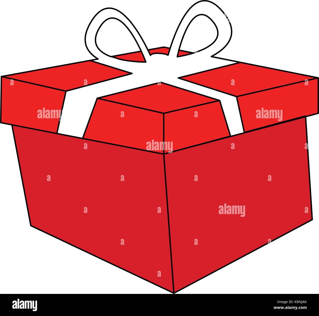 christmas box, gift icon, symbol, design. vector illustration isolated ...
