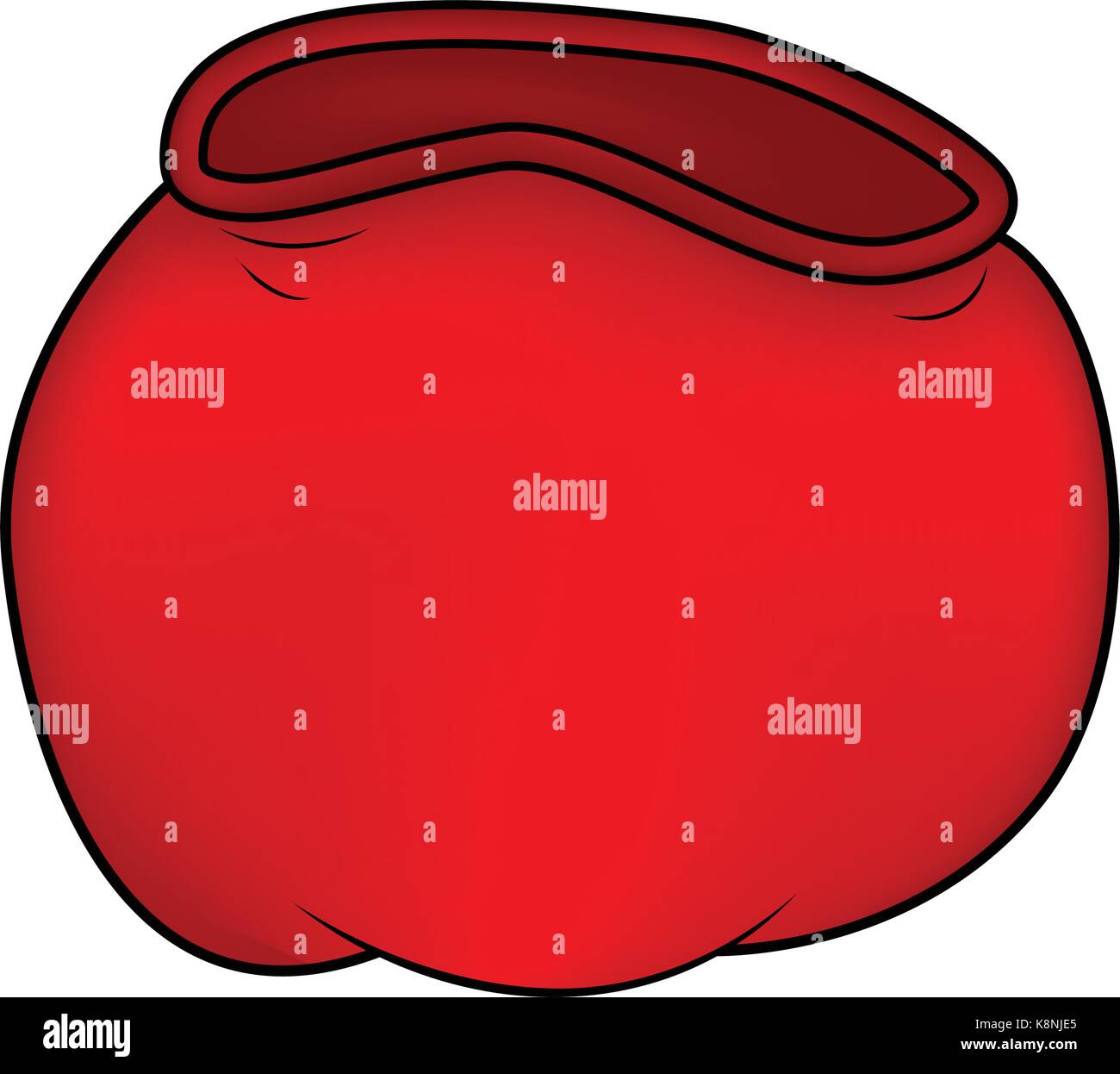 Santa bag, Christmas empty sack icon, symbol, design. Winter vector ...