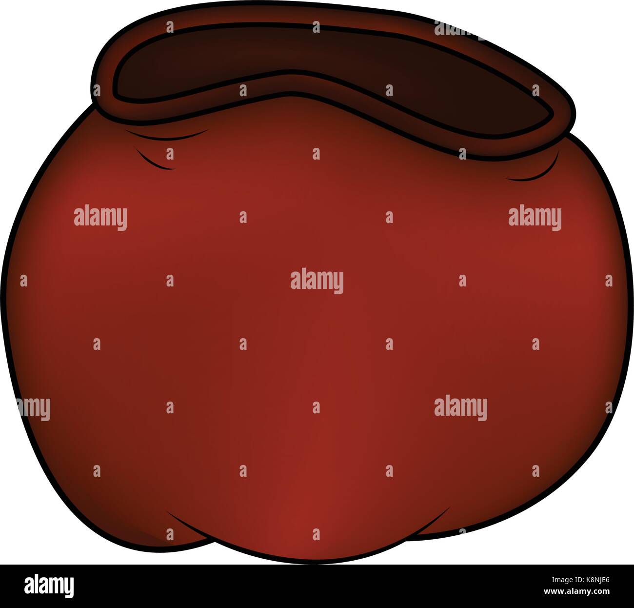 Santa bag, Christmas empty sack icon, symbol, design. Winter vector ...