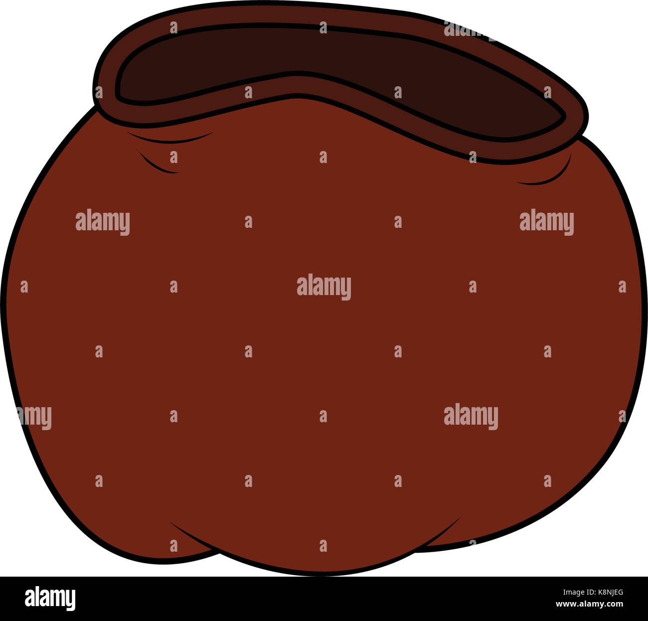 Santa bag, Christmas empty sack icon, symbol, design. Winter vector ...