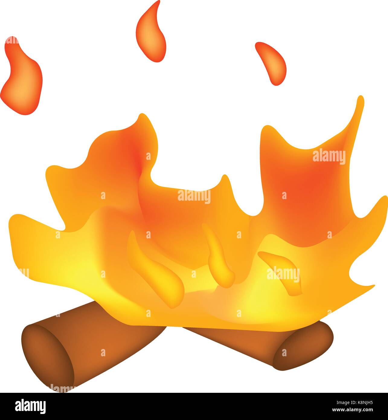 Fire symbol, icon design. Vector illustration isolated on white ...