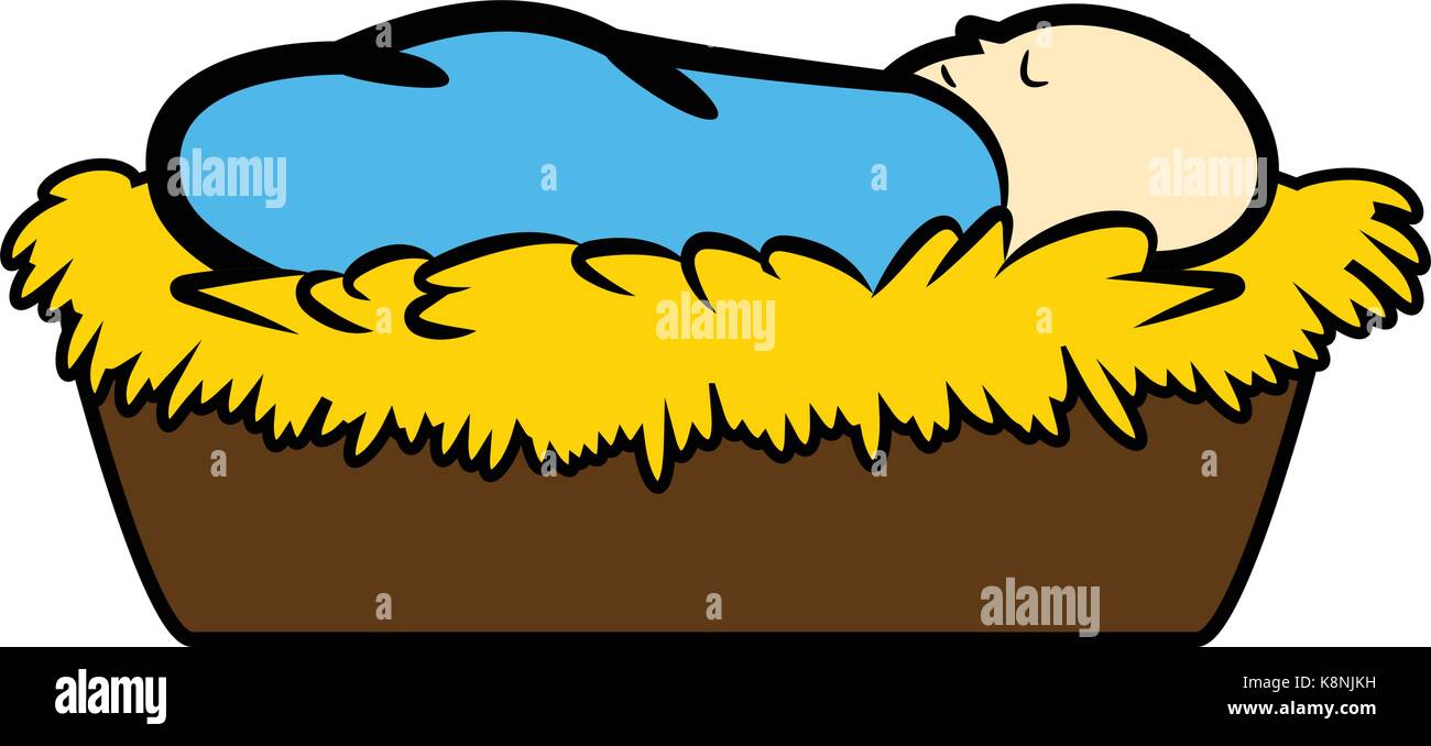 Christmas jesus manger vector symbol, icon design. illustration ...