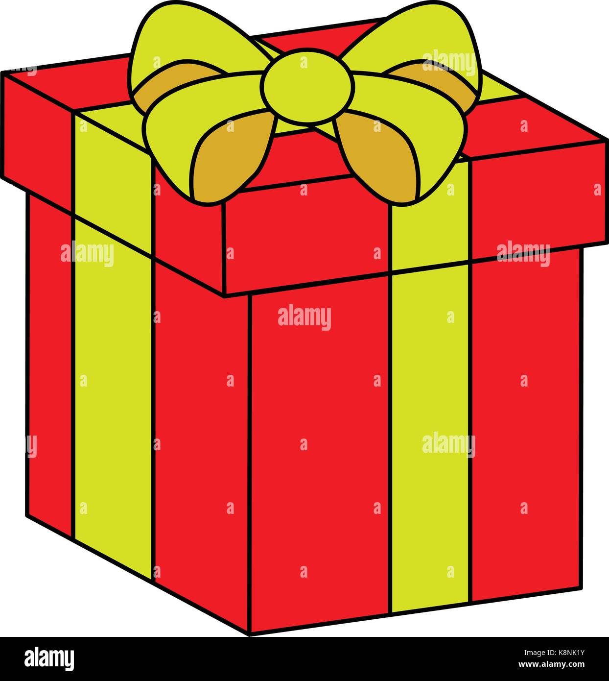 christmas box, gift icon, symbol, design. vector illustration isolated ...