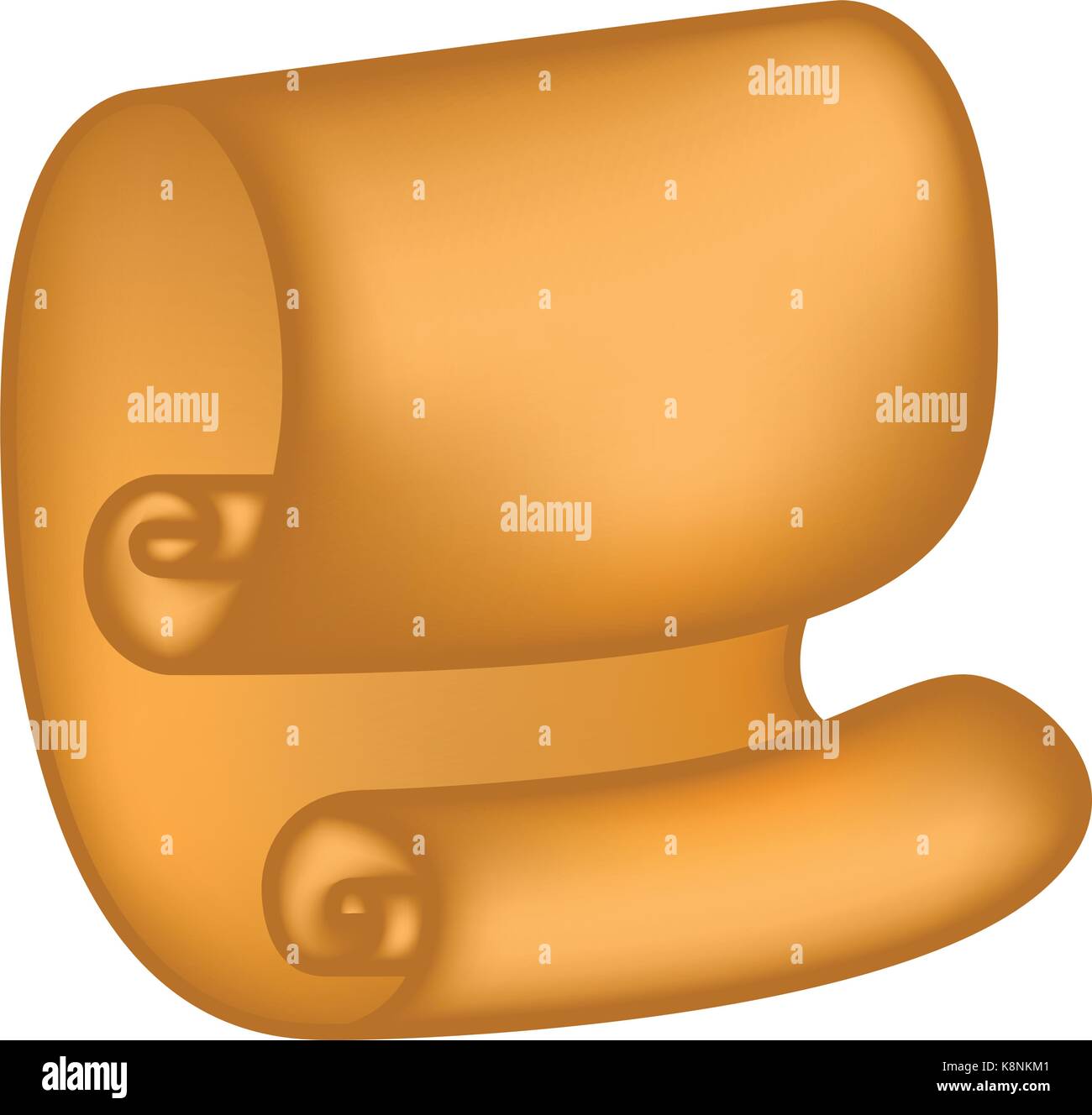 Paper scroll clipart vector isolated on white background. Empty, blank ...