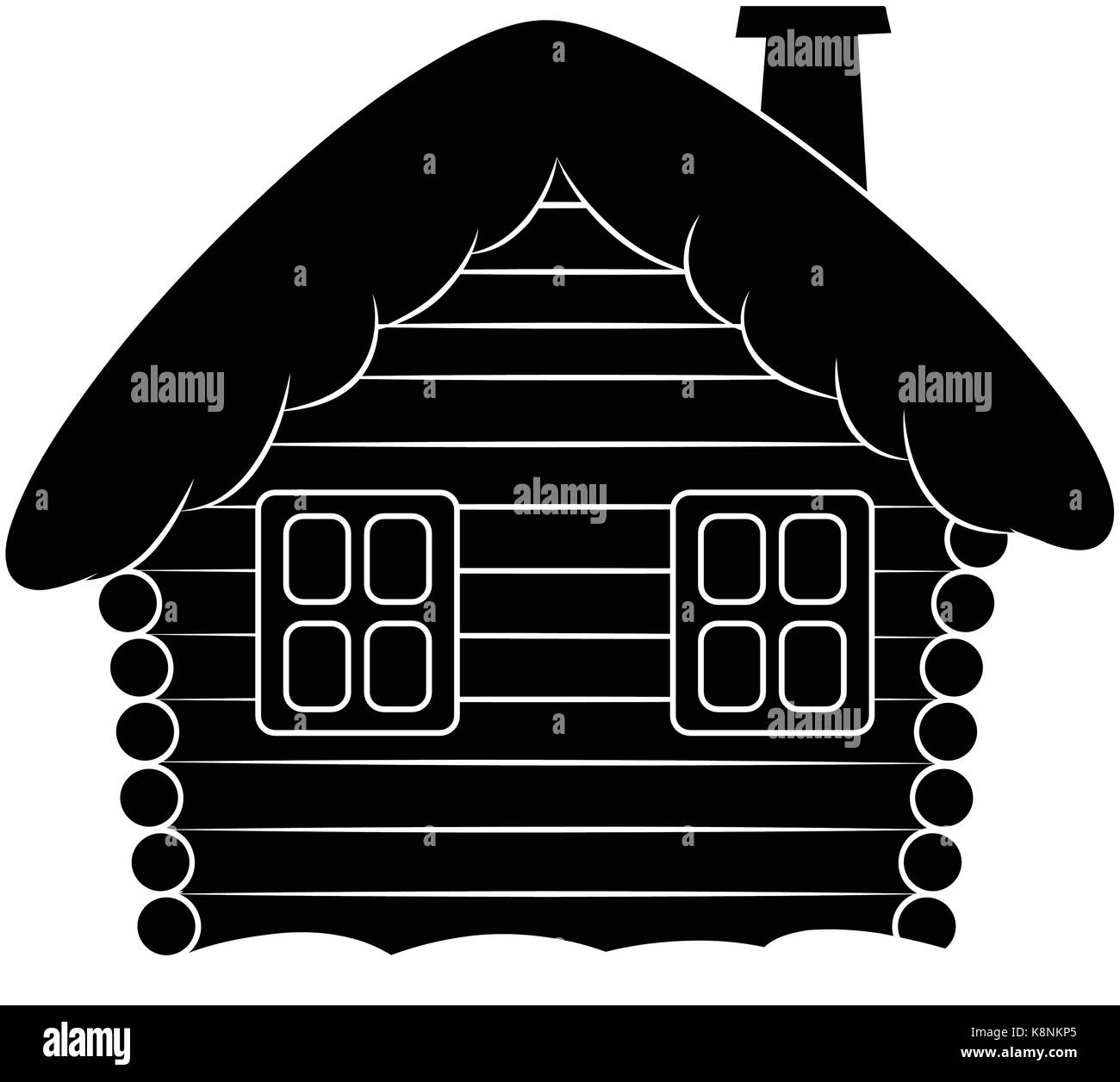 Christmas snowy house winter Black and White Stock Photos & Images - Alamy