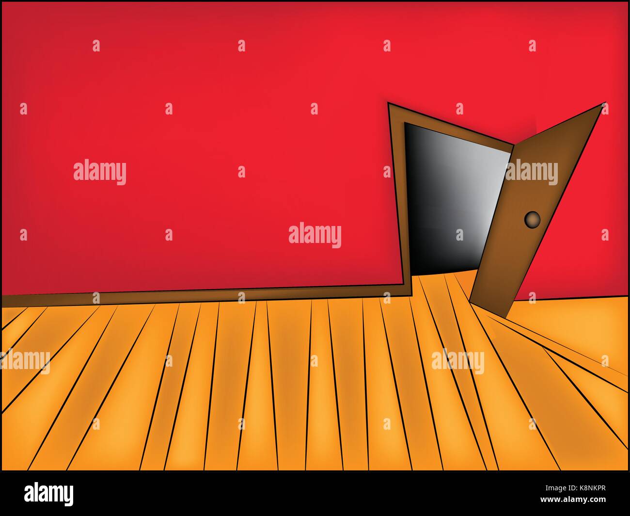 The open door cartoon hi-res stock photography and images - Alamy