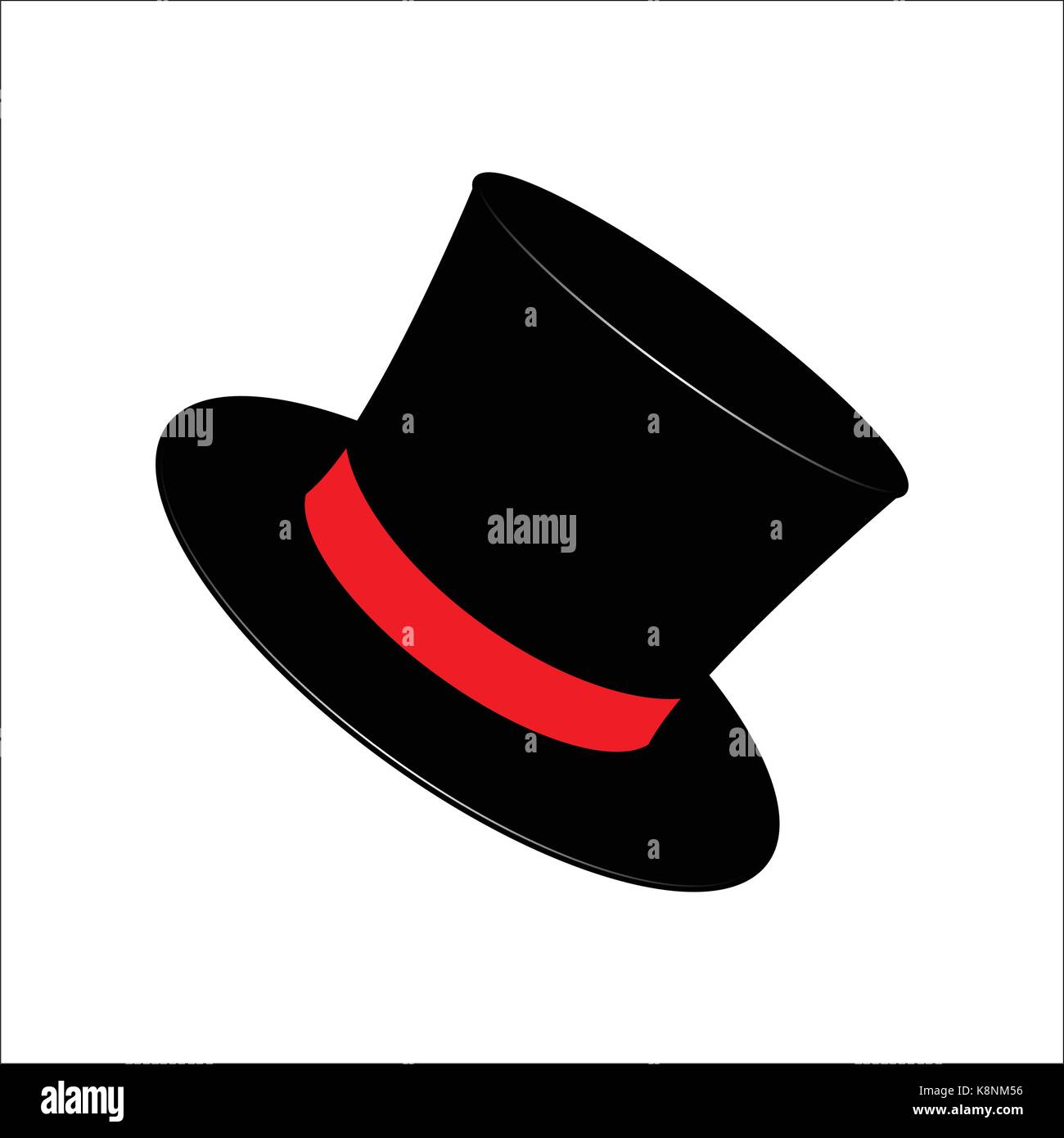 magic hat, gentleman hat cylinder with ribbon icon, symbol, design ...