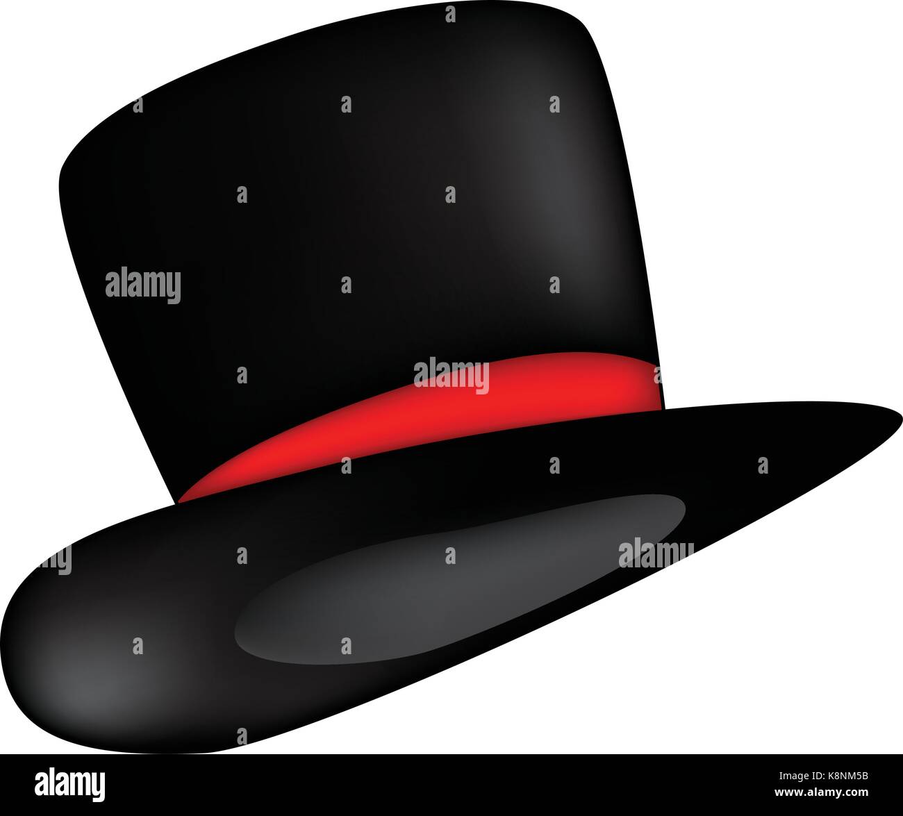 magic hat, gentleman hat cylinder with ribbon icon, symbol, design ...