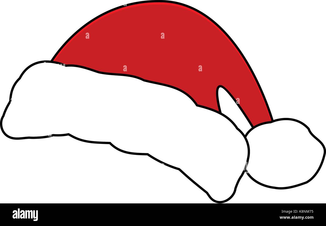 Santa hat, Christmas cap icon, symbol, design. Winter vector ...