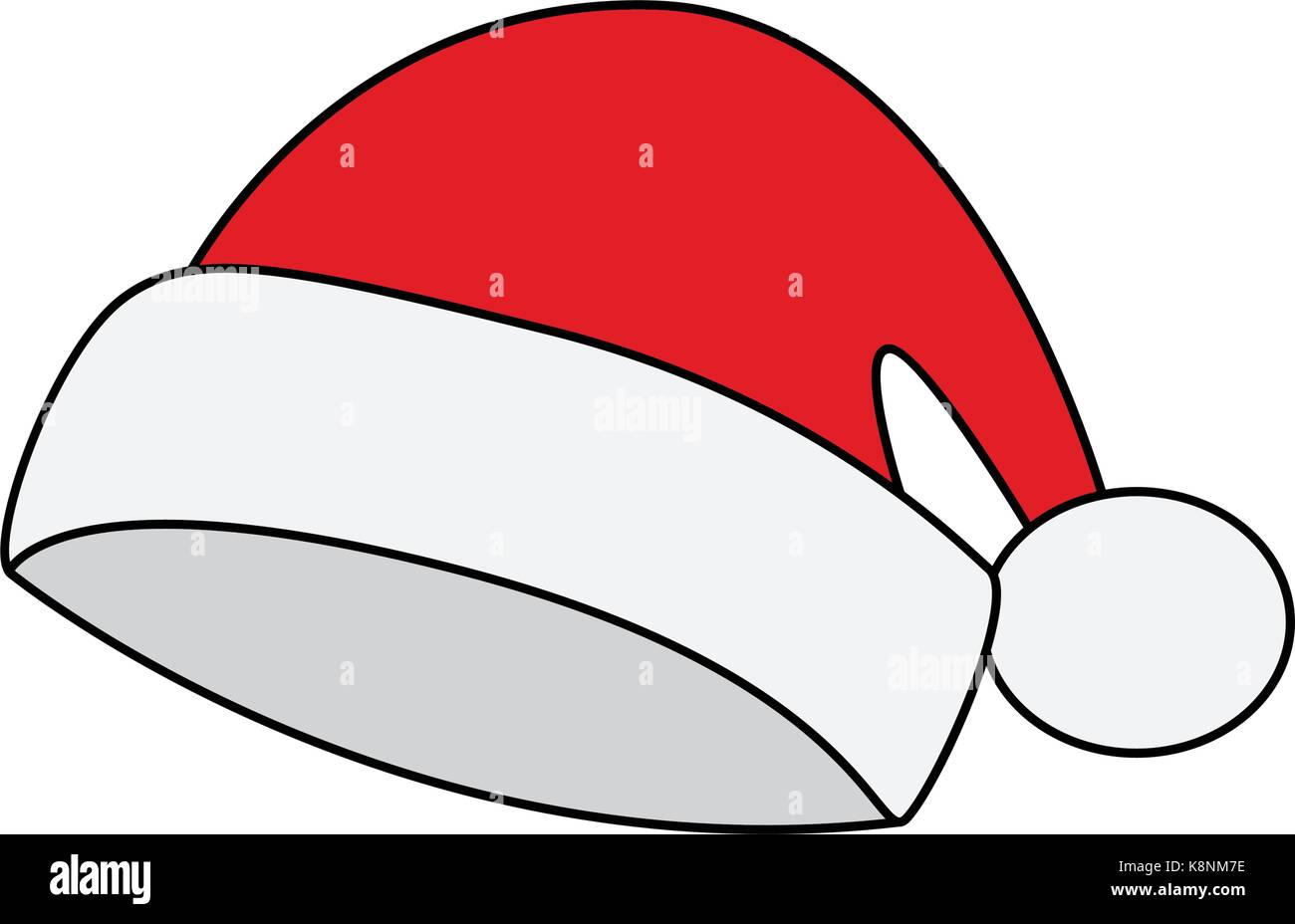 Santa hat, Christmas cap icon, symbol, design. Winter vector ...