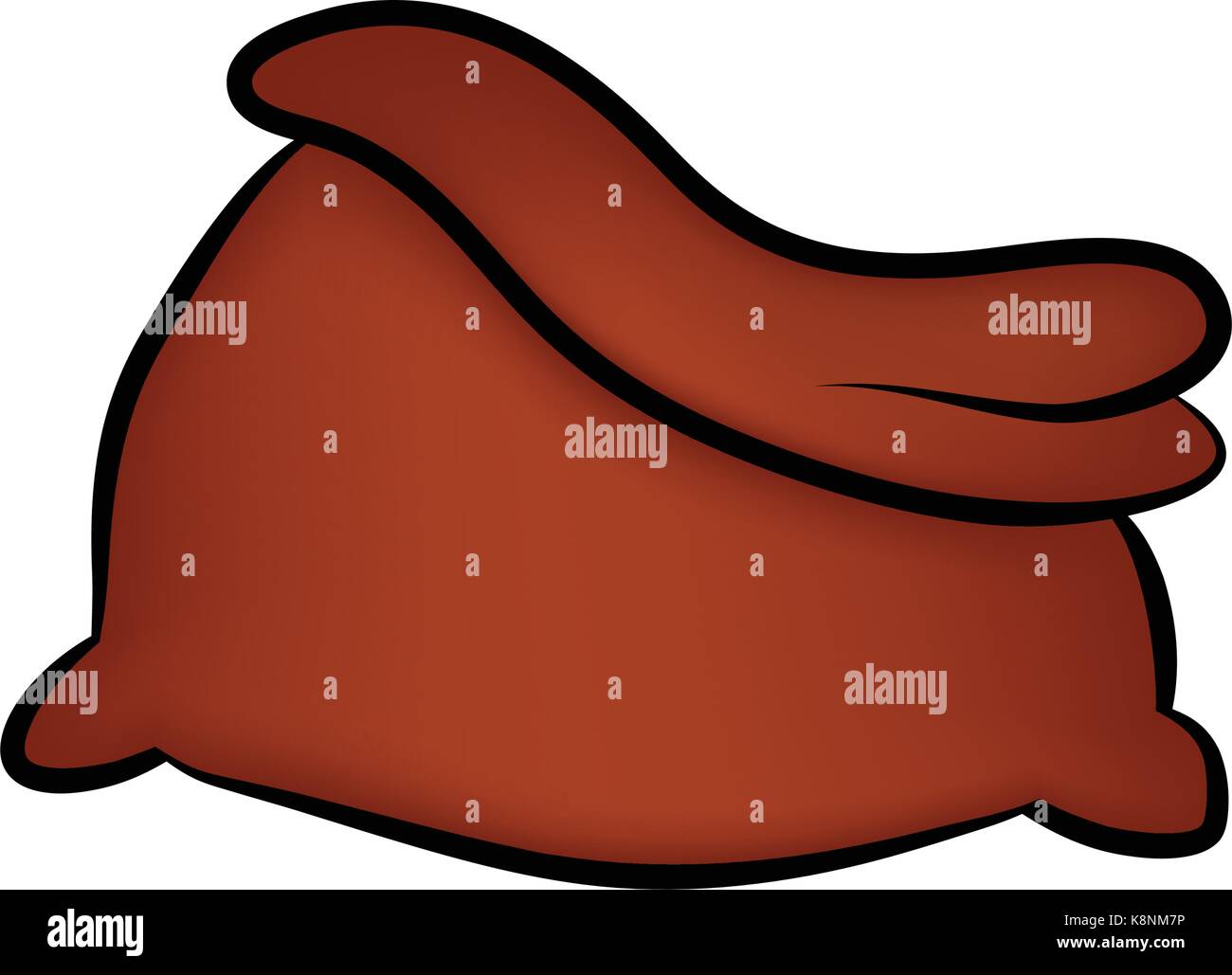 Santa bag, Christmas empty sack icon, symbol, design. Winter vector ...