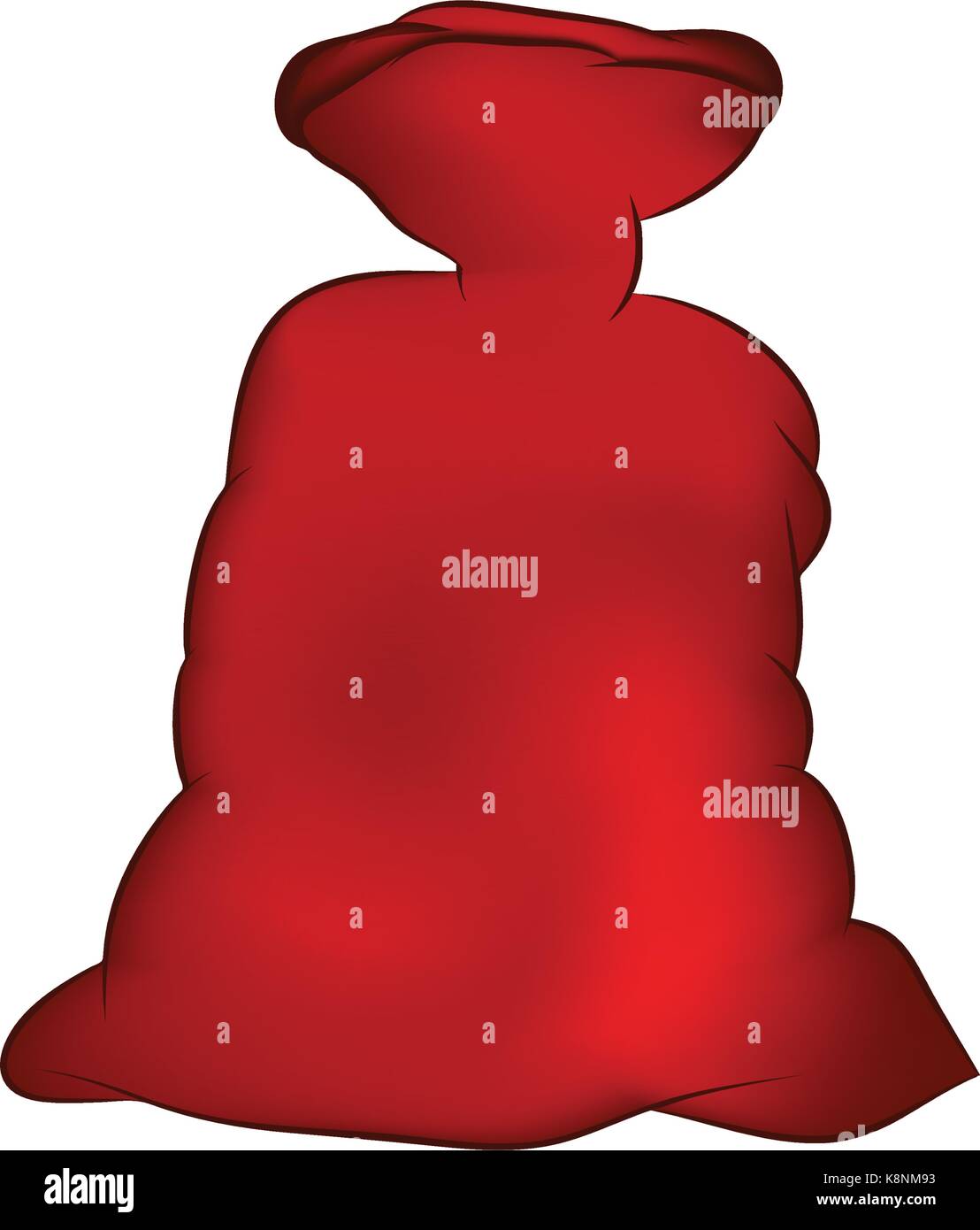 Santa bag, Christmas empty sack icon, symbol, design. Winter vector ...
