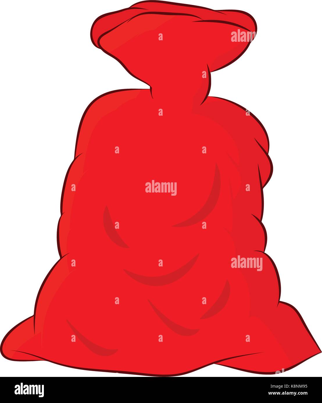 Santa bag, Christmas empty sack icon, symbol, design. Winter vector ...