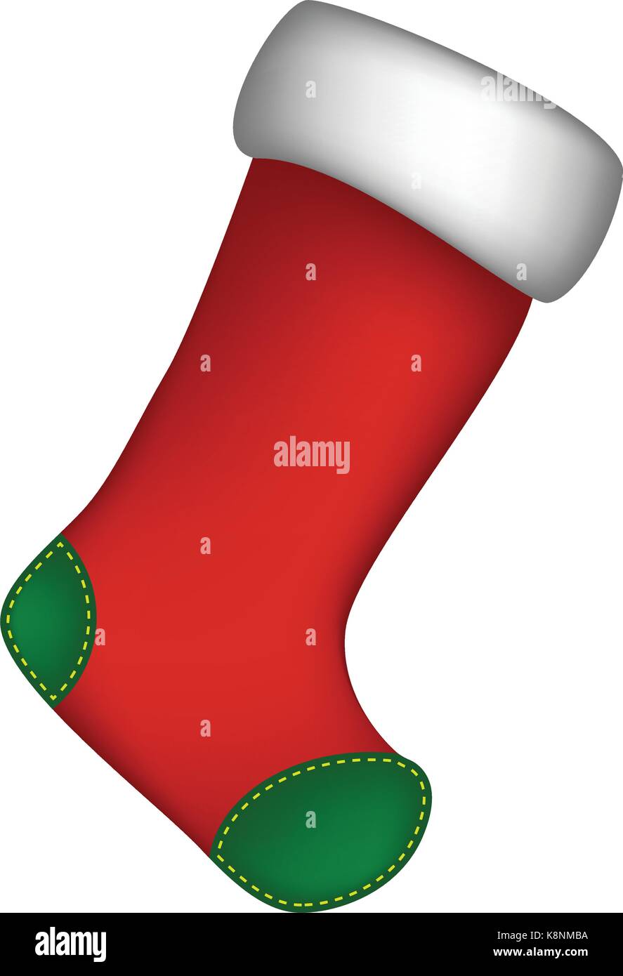 Christmas sock icon, symbol, design. Winter vector illustration ...