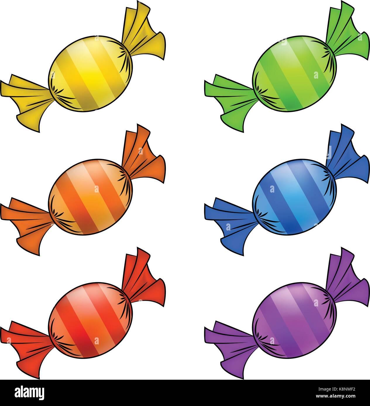 Colorful candy sweets on Stock Vector Images - Alamy