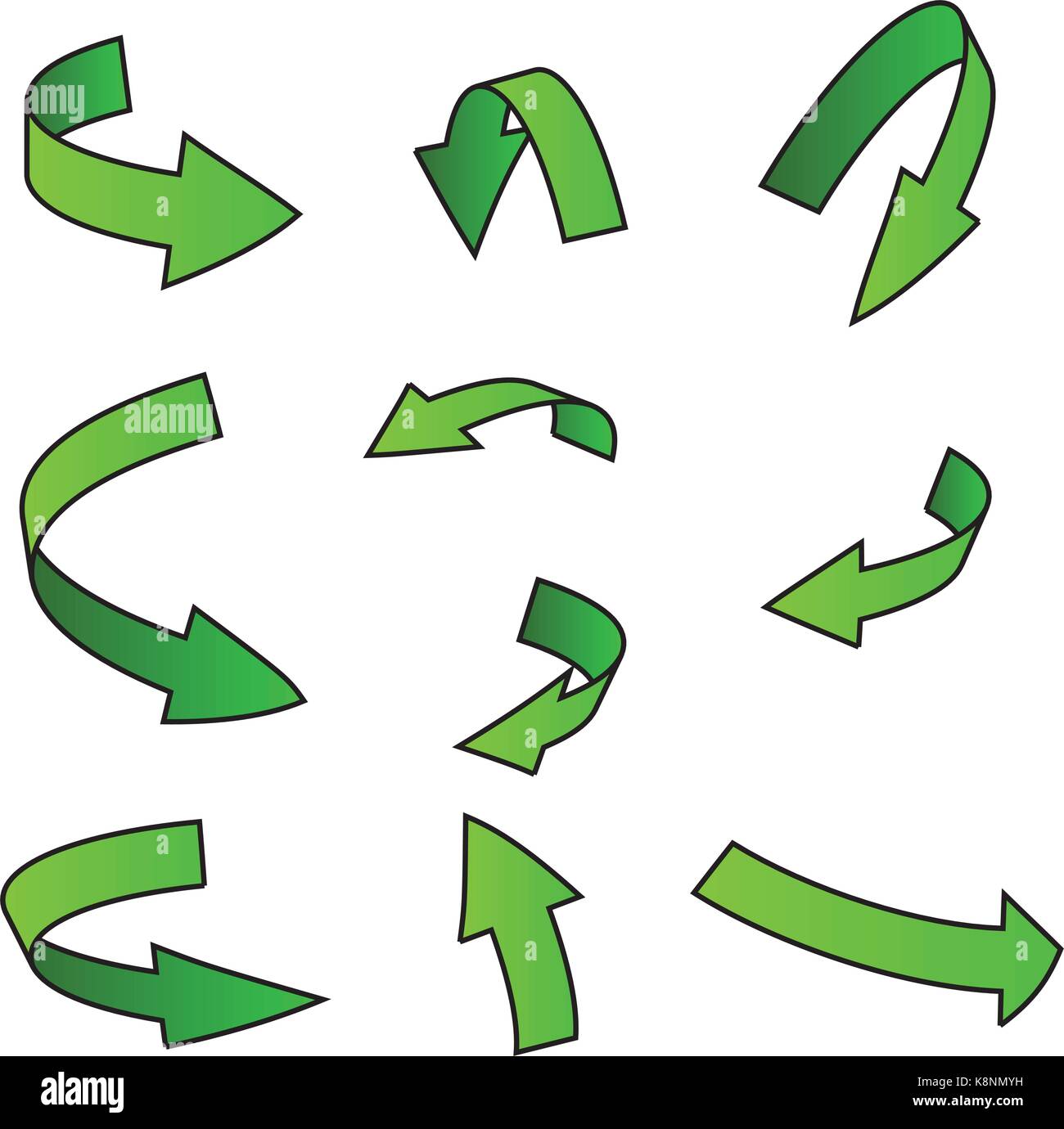 Curved arrow icon image Stock Vector Images - Alamy