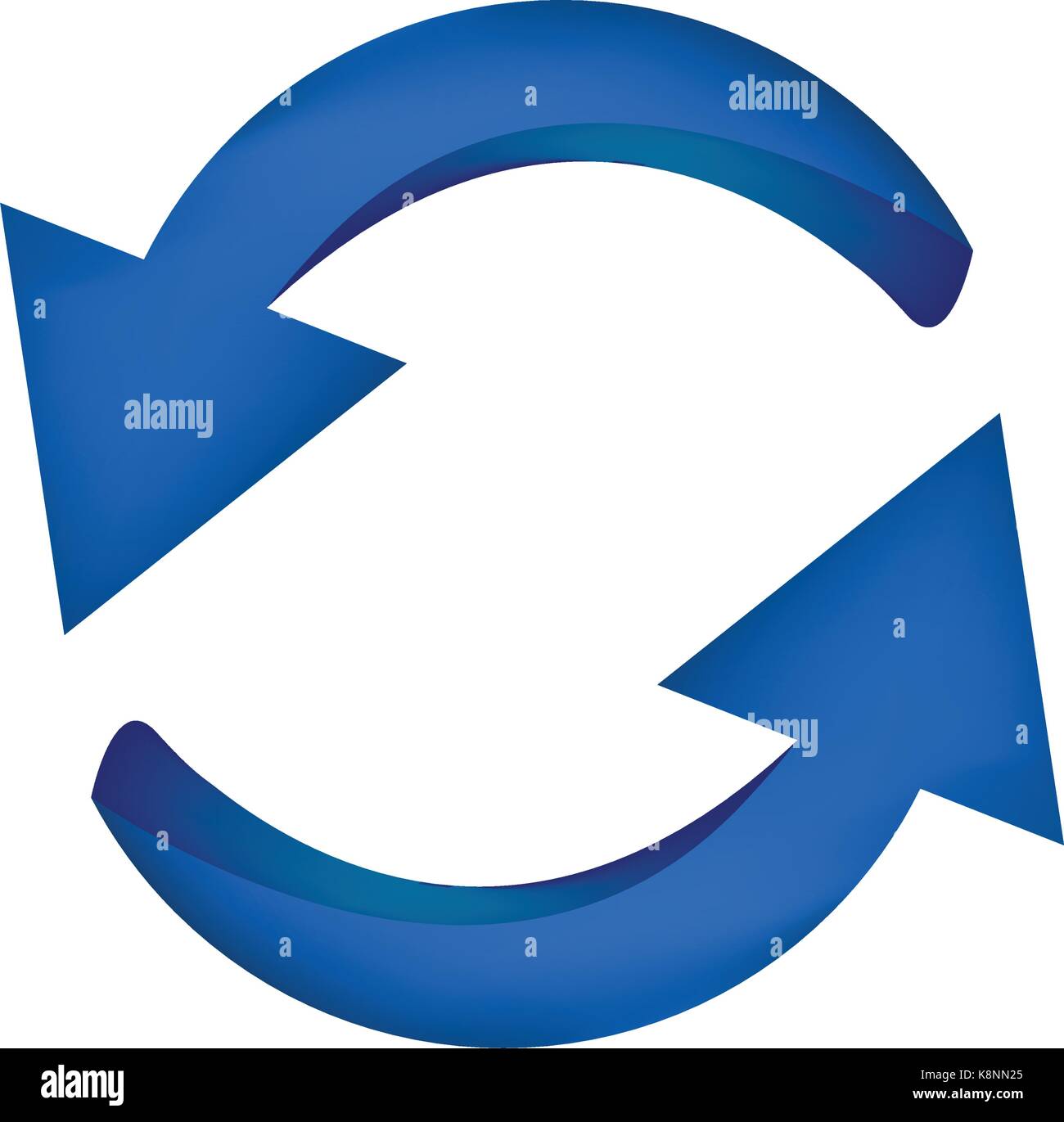 Arrow symbol, blue icon business concept. Vector illustration isolated on white background Stock ...