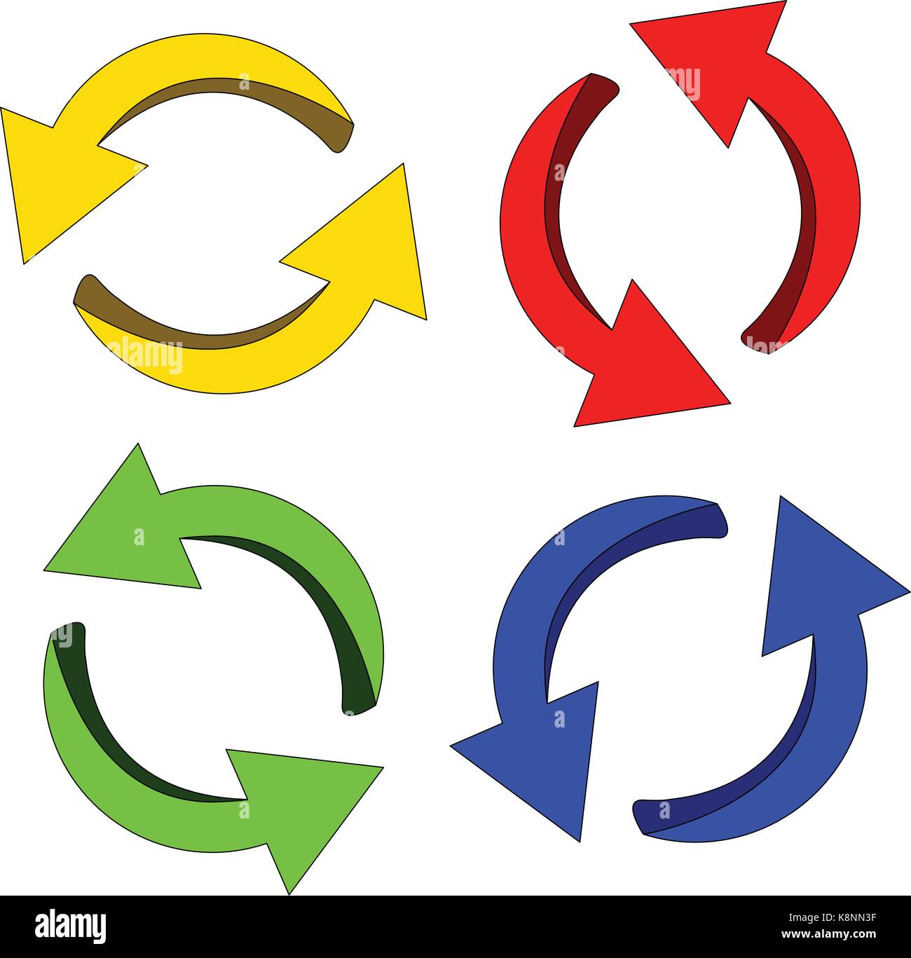 Arrow symbol, colorful icon clipart cycle business concept. Vector ...
