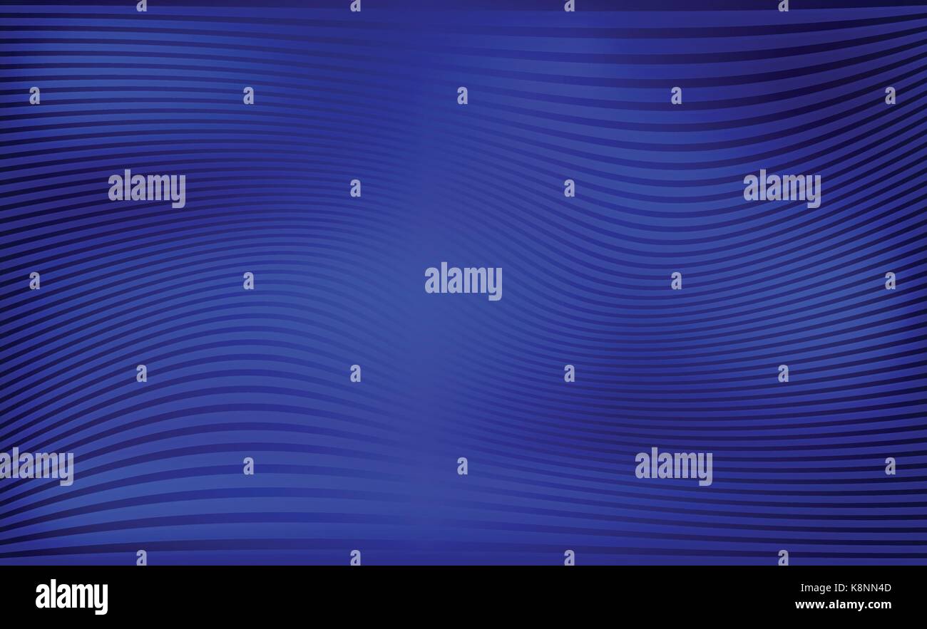 Blue horizontal wavy stripe vector wallpaper. Abstract background ...