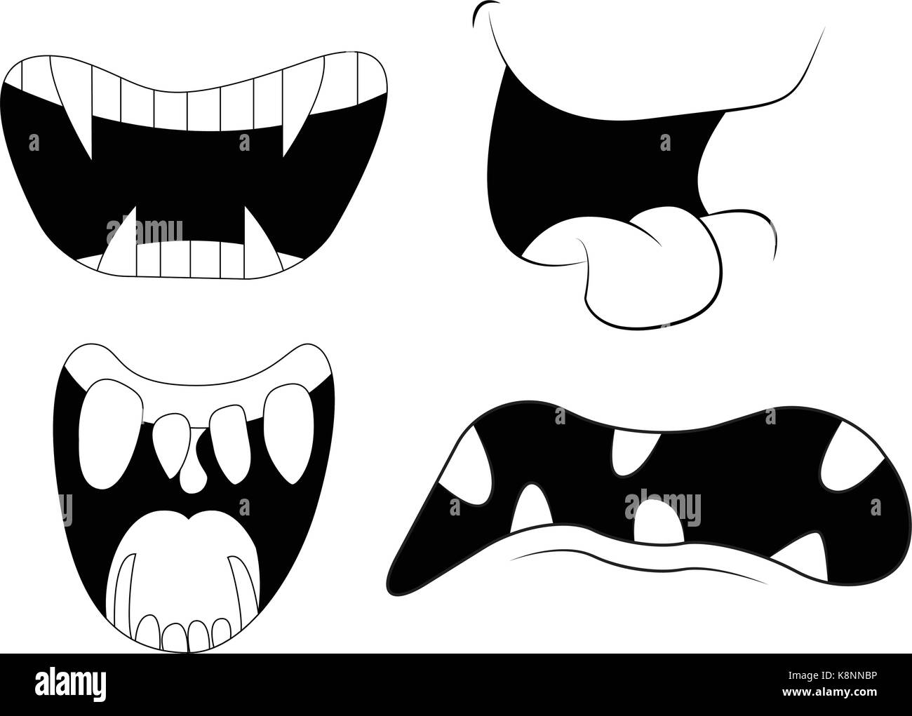 Cartoon smiley teeth Cut Out Stock Images & Pictures - Alamy
