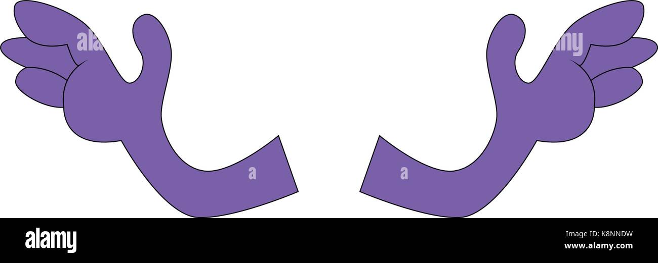 hands cartoon vector illustration isolated on white background. Simple ...