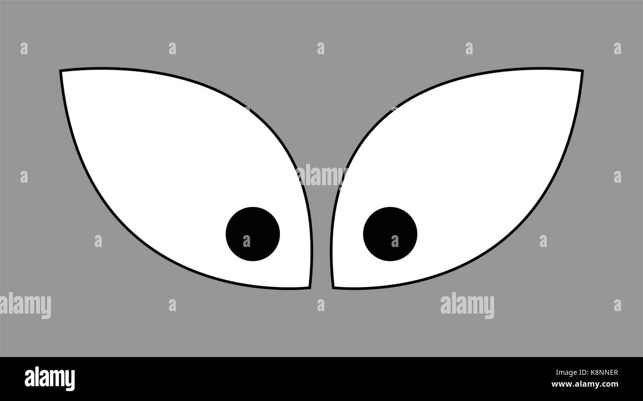 Eyes cartoon vector illustration isolated on grey background. Simple ...