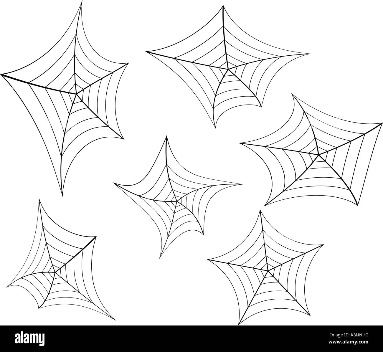 Halloween spider web, cobweb symbol, icon set. vector illustration ...