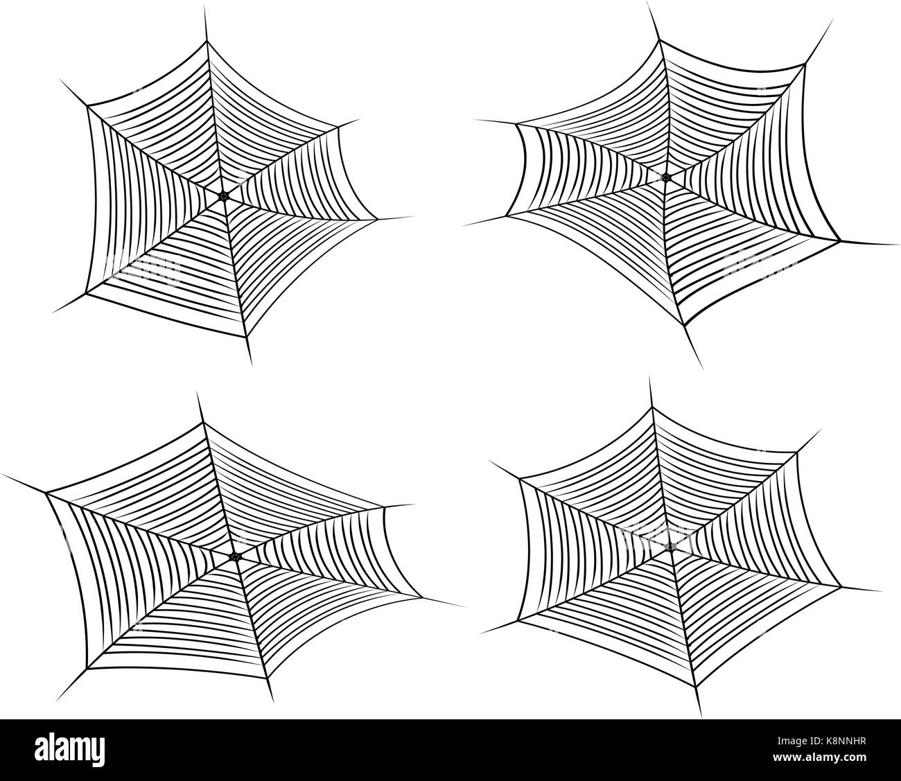 Halloween spider web, cobweb symbol, icon set. vector illustration ...