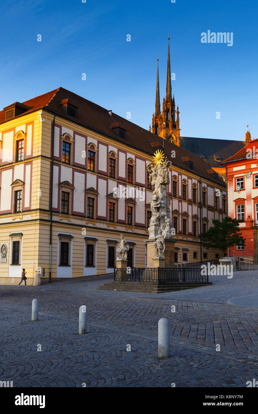 Cabbage Market square in the old town of Brno, Czech Republic Stock ...