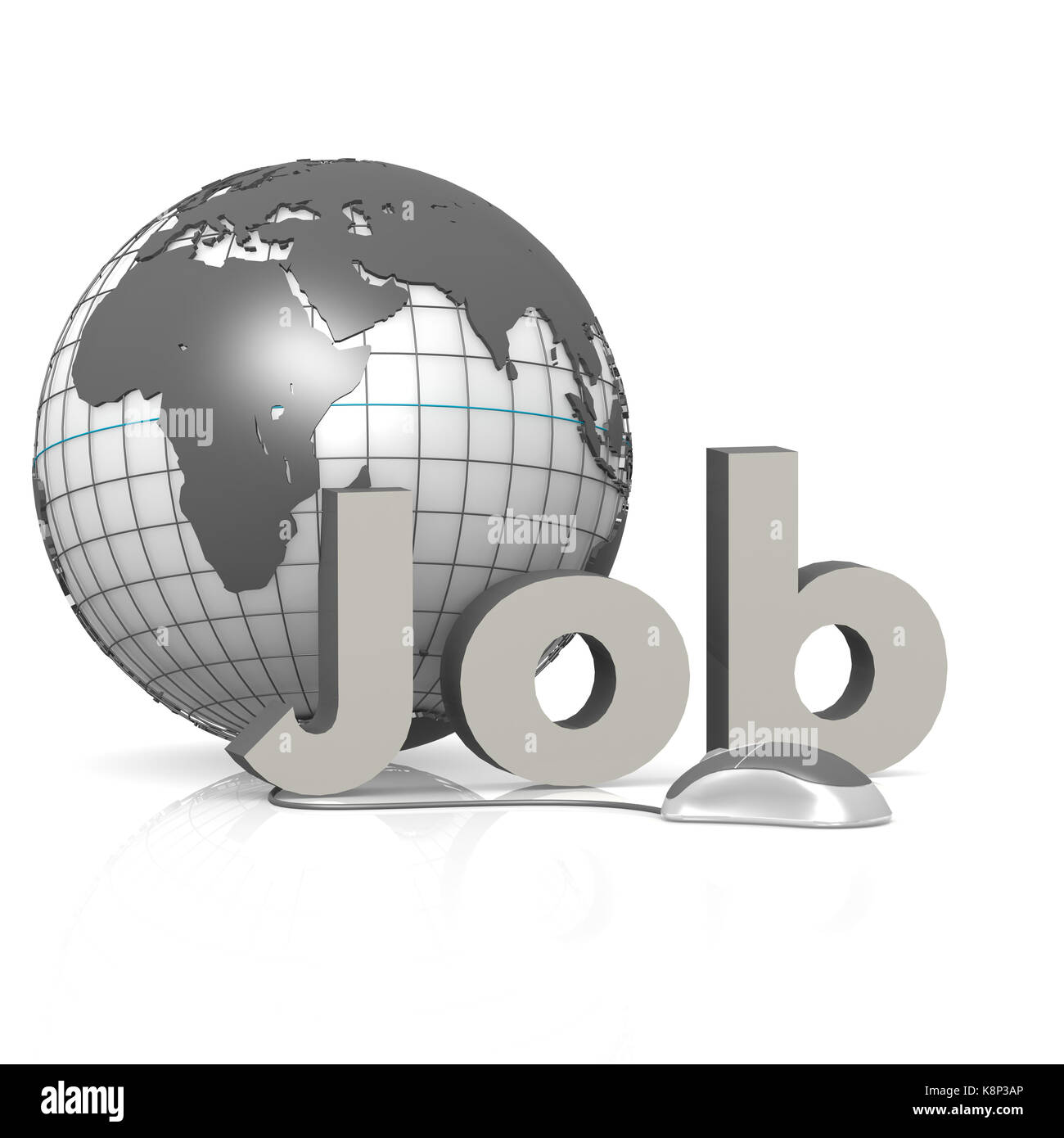 Job, globe and mouse Stock Photo - Alamy