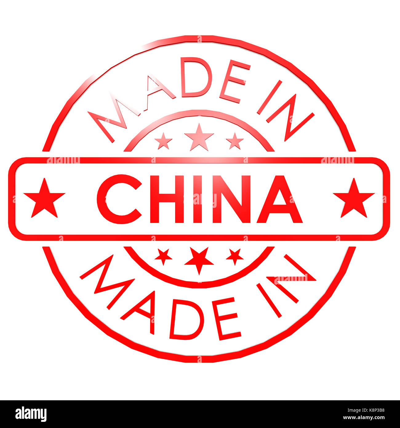 Made in China stamp Stock Photo - Alamy