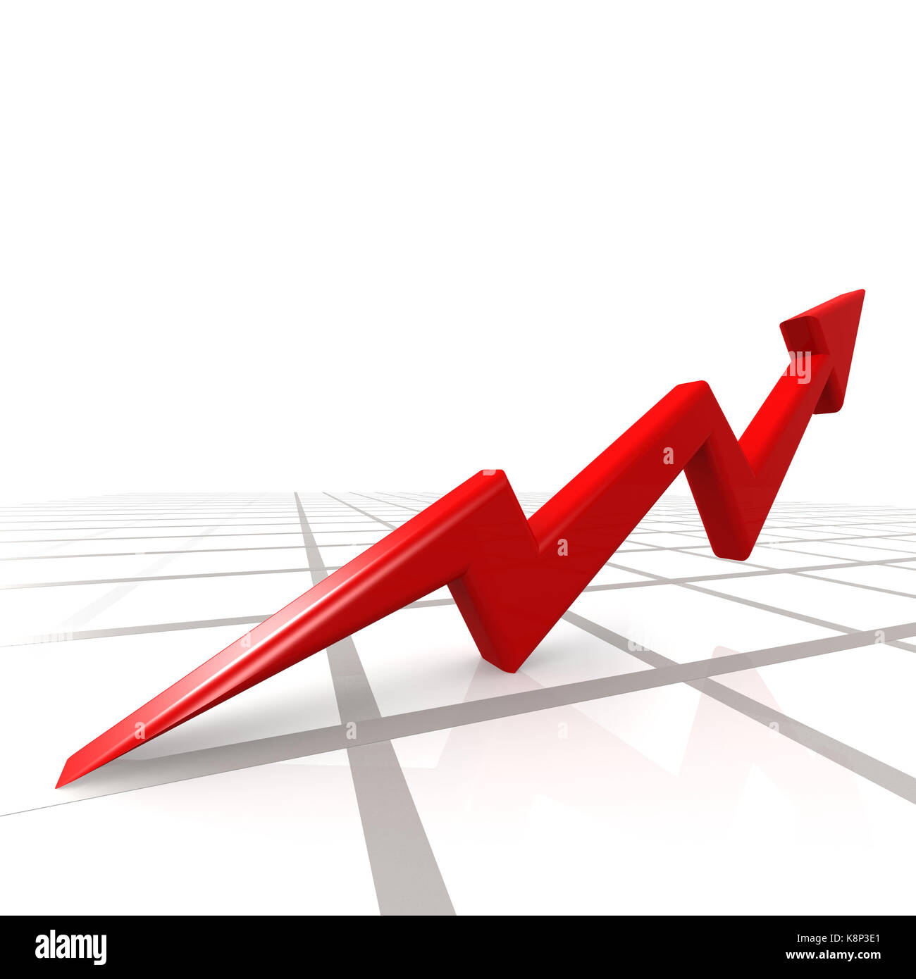 Red up arrow Stock Photo - Alamy